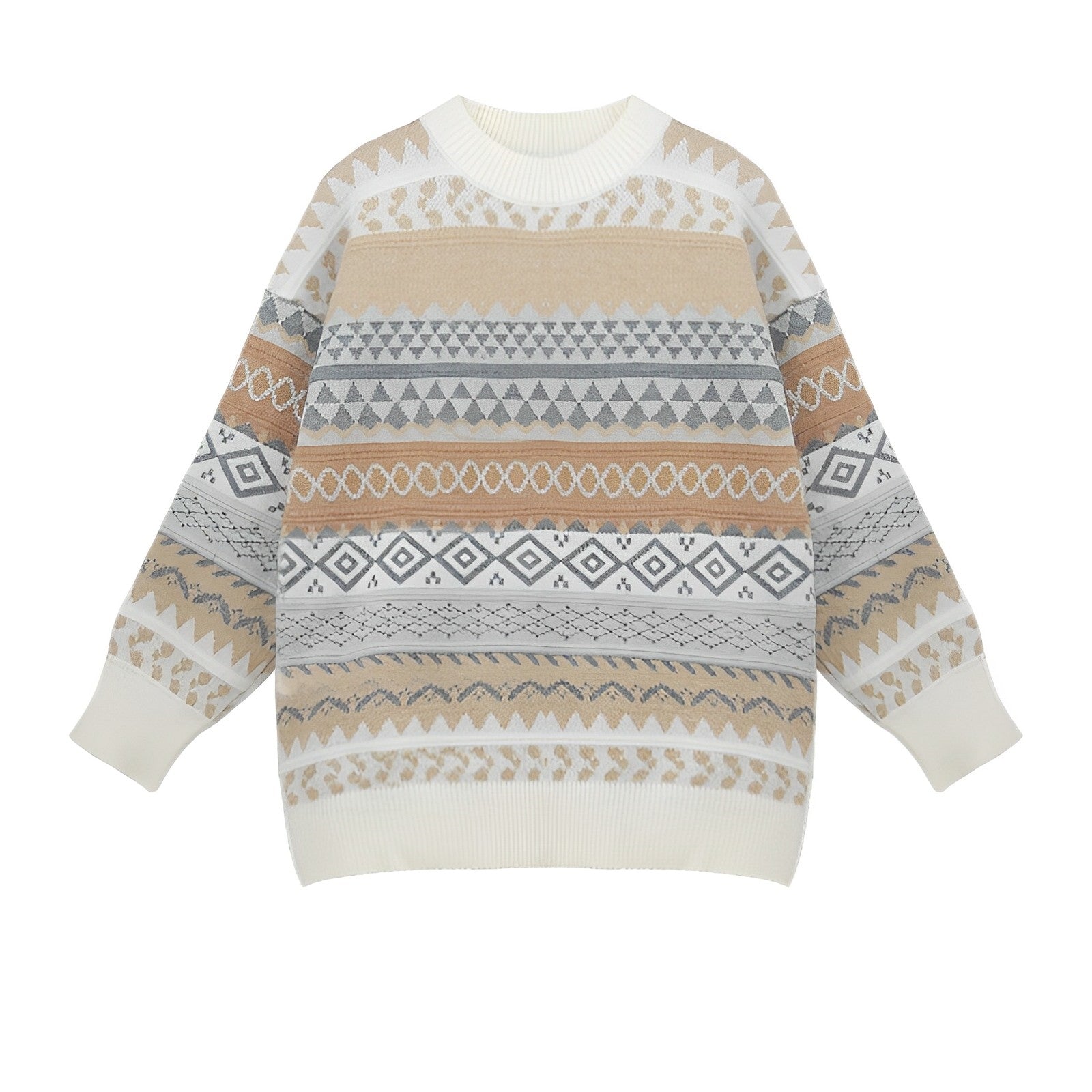 Wolffmode Oversized Diamond-Shaped Knit Sweater – WolffMode