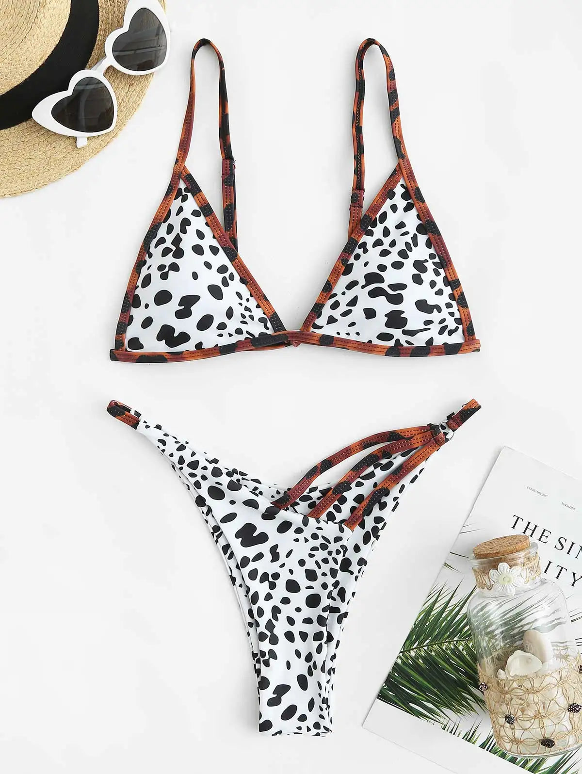 High-cut Dalmatian-spotted summer WolffMode shoes