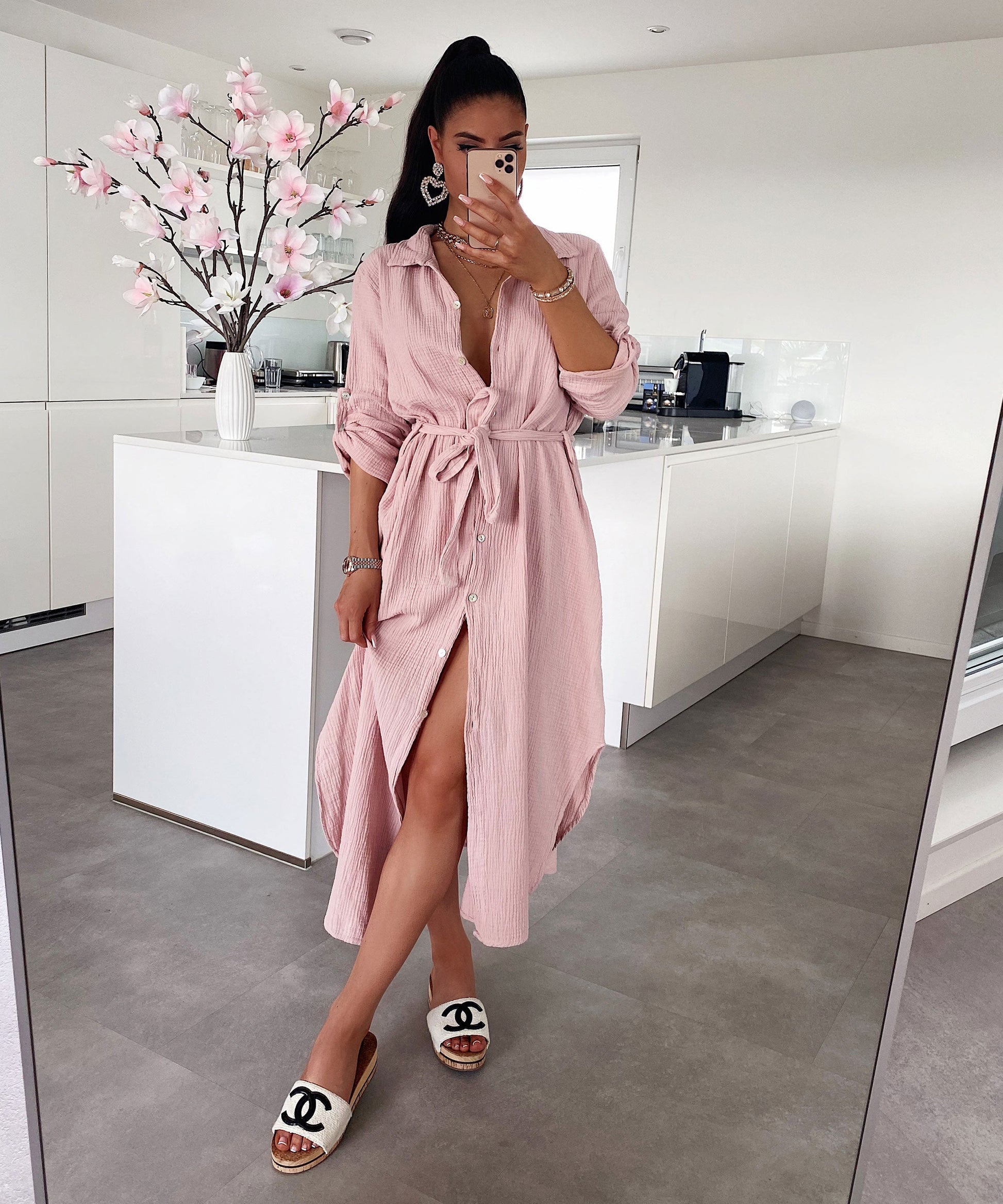 Rosa Elena Lang Kleid – WolffMode